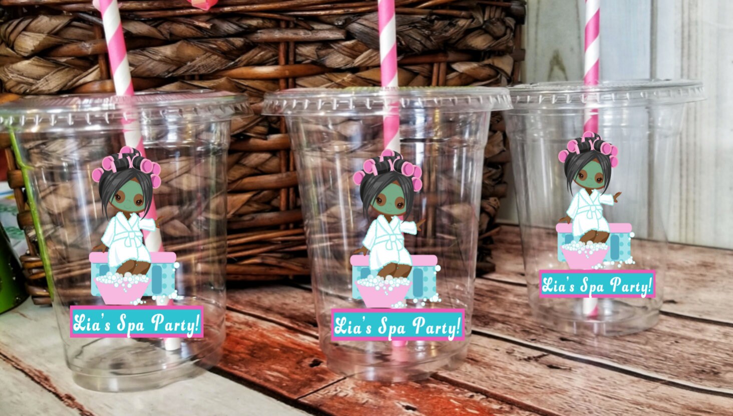Personalized Spa Themed Party Cups - Etsy
