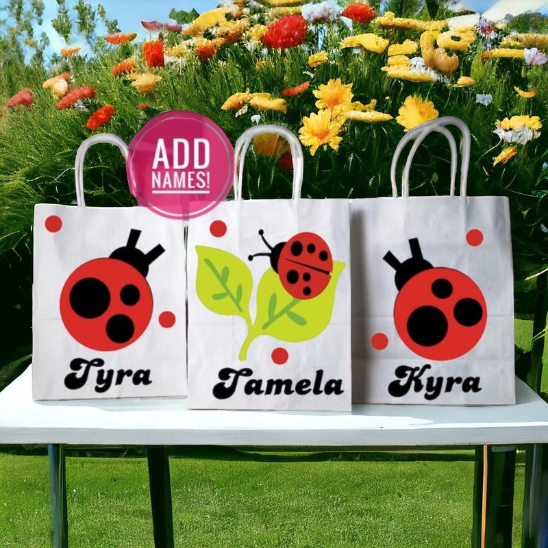 Ladybug Favor Bags - Etsy
