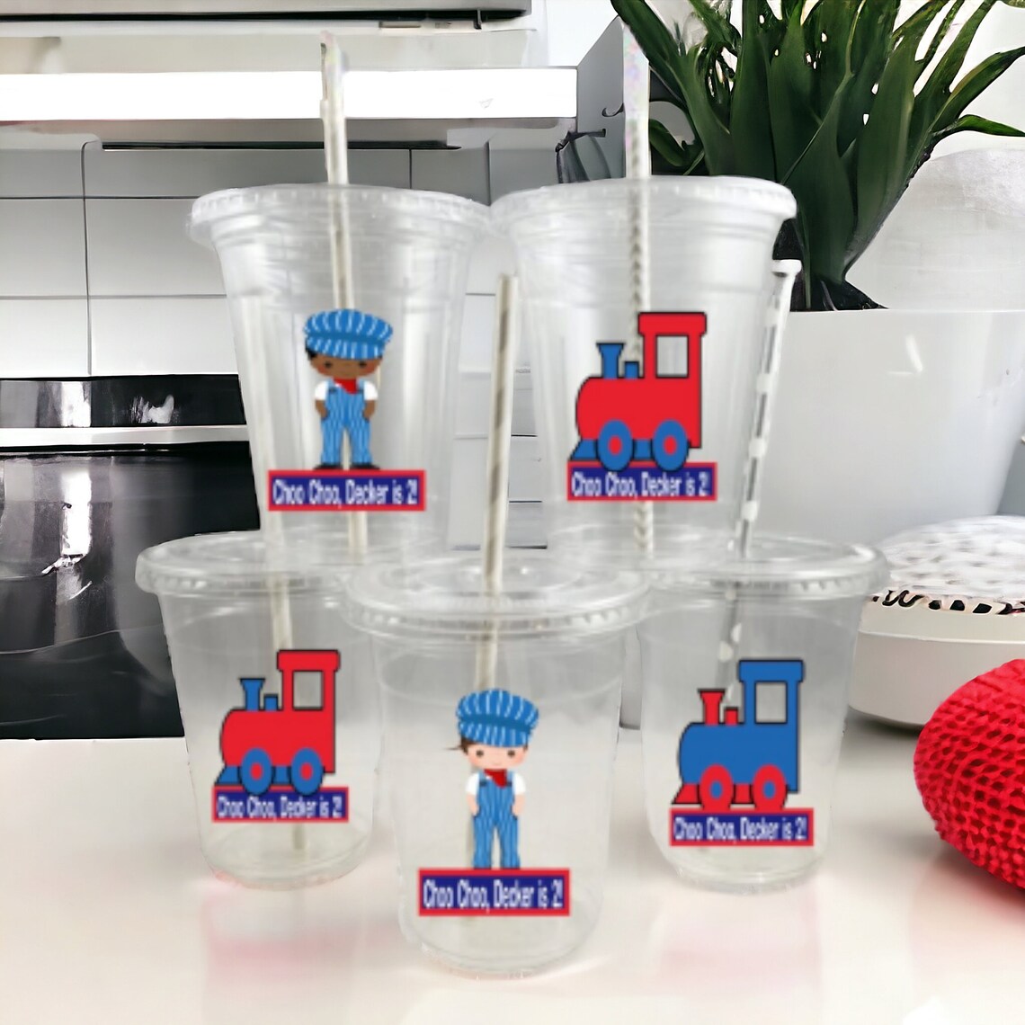 Personalized Train Themed Party Cups, Locomotive Party Cups - Etsy