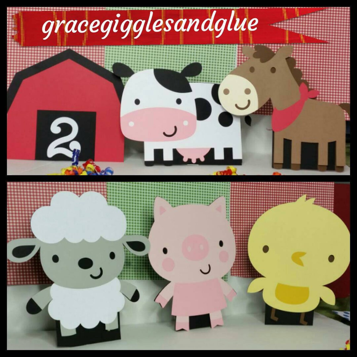 6 11.5 Inch Self Standing Easel Barnyard Animal - Etsy