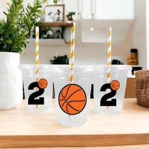 Personalized Basketball Themed Party Cups - Etsy
