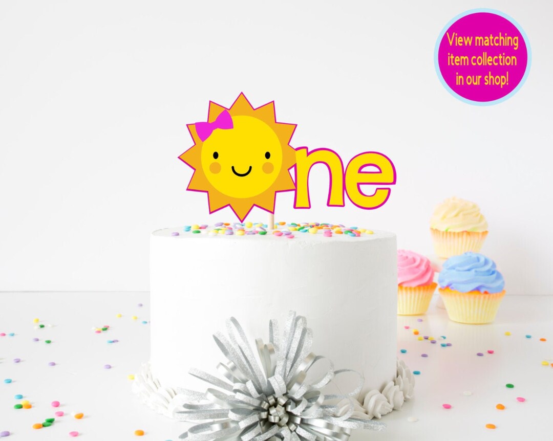 Sunshine Themed Cake Topper - Etsy