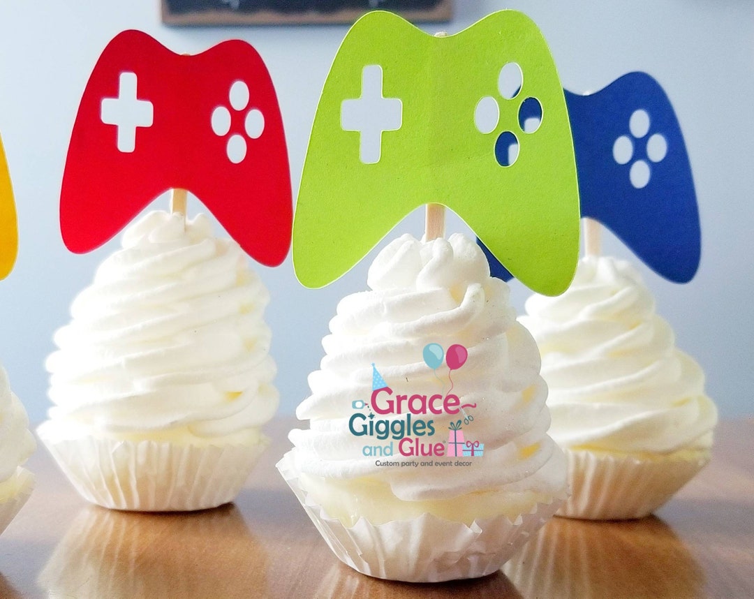 Video Game Themed Cupcake Toppers - Etsy