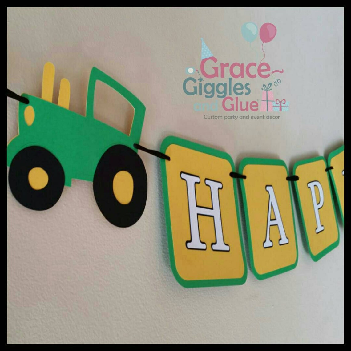 Tractor Themed Banner, First Birthday Tractor Banner - Etsy