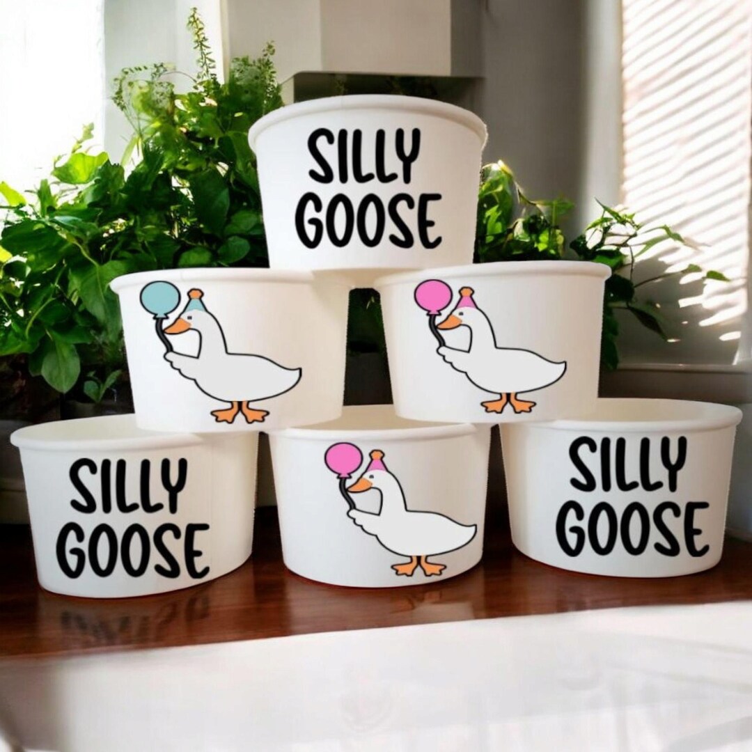 Silly Goose Favor Cups, One Silly Goose Snack Cups, Silly Goose ...
