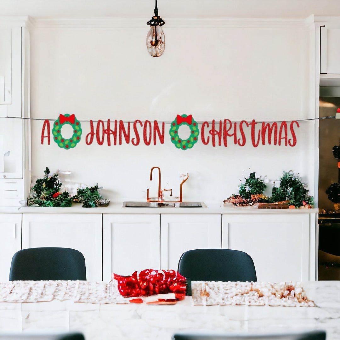 Custom Christmas Banner, Christmas Garland - Etsy