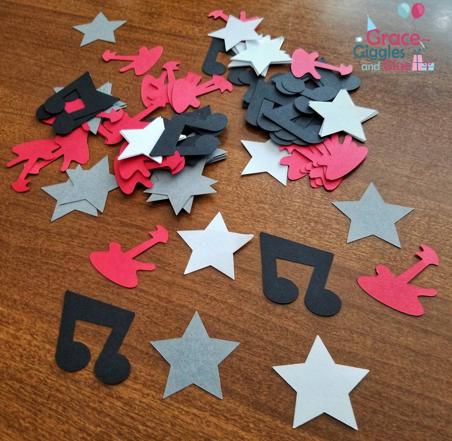 100pc Rock Star Themed Confetti - Etsy
