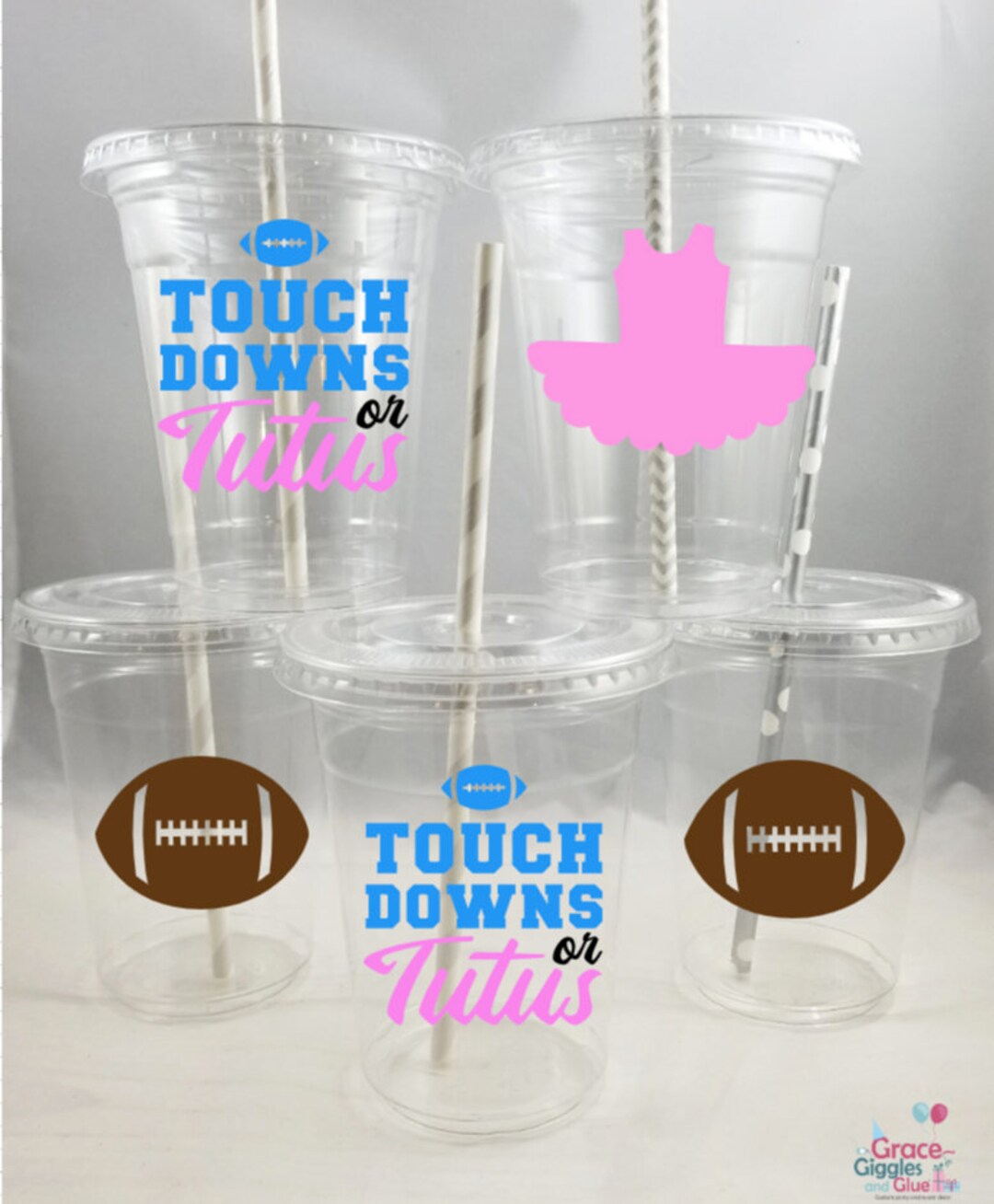 Touchdown or Tutus Party Cups - Etsy