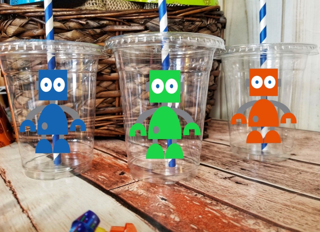 Robot Themed Party Cups - Etsy