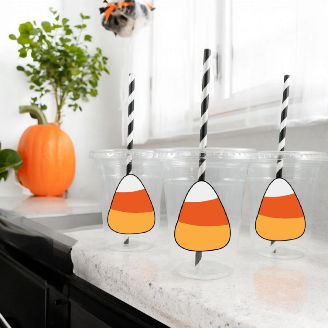 Candy Corn Themed Party Cups, Candy Cups, Fall Party Cups - Etsy
