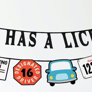 New Driver's License Party Banner, New Driver Party Garland - Etsy