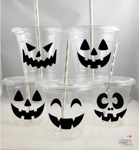 Jack O Lantern Themed Party Cups Halloween Cups - Etsy