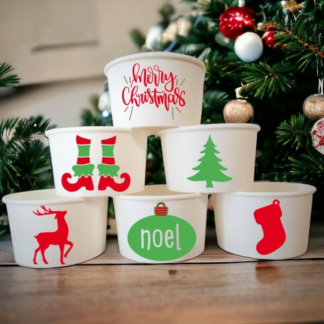 Christmas Party Snack Cups, Christmas Party Favors - Etsy
