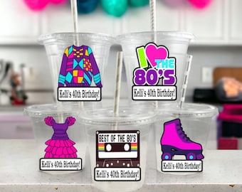 80s Party Cups 80s Party Decorations, I Love the 80s Party Cups, 80 ...