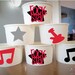 Personalized Movie Themed Party Cups With Striped Straws and Lids ...