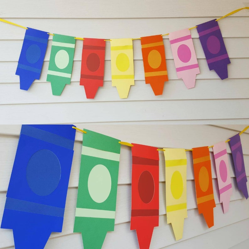 Crayon Banner | Etsy
