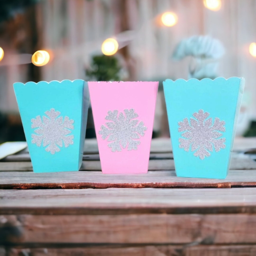 Glitter Snowflake Favor Boxes, Winter Onderland Boxes - Etsy