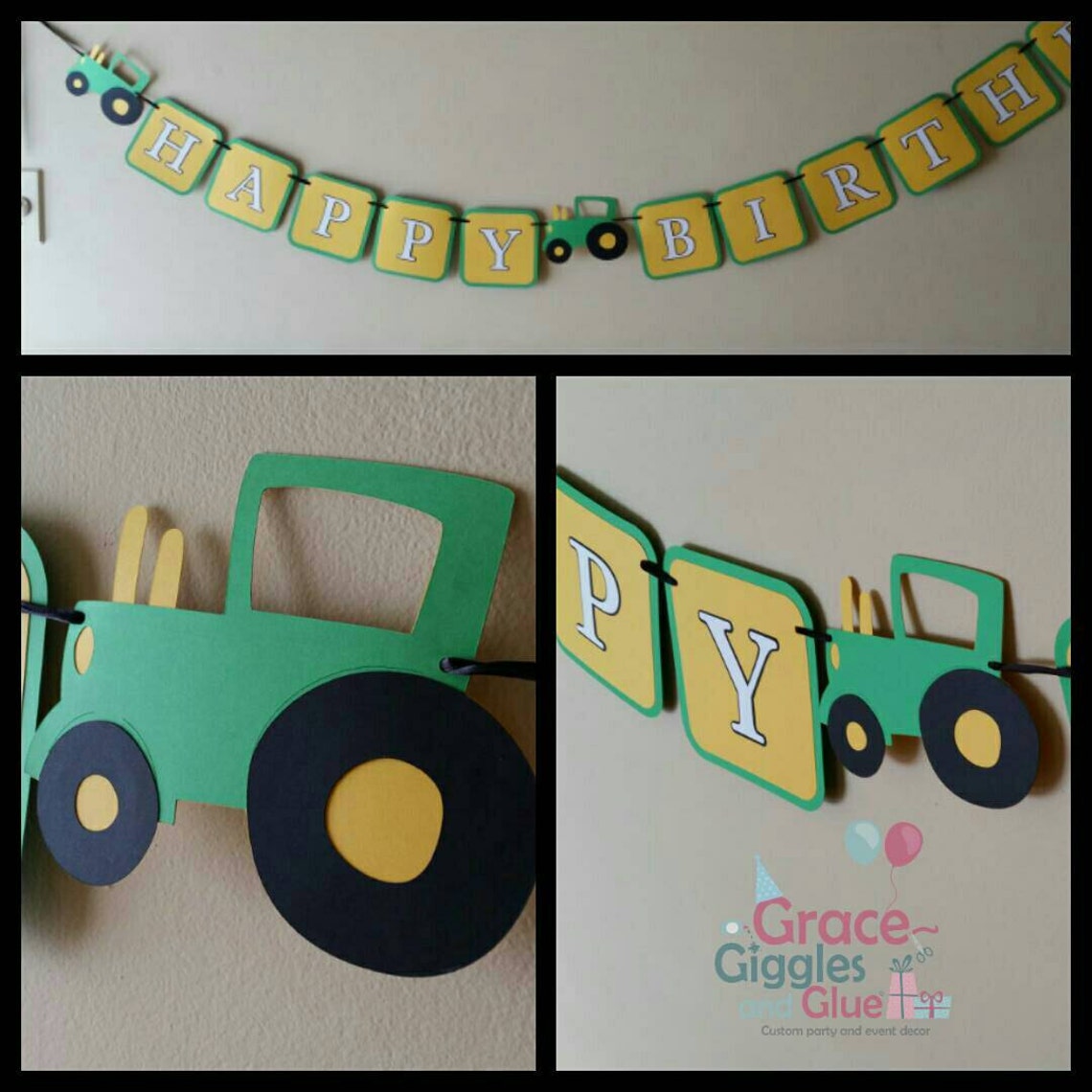 Tractor Themed Banner, First Birthday Tractor Banner - Etsy