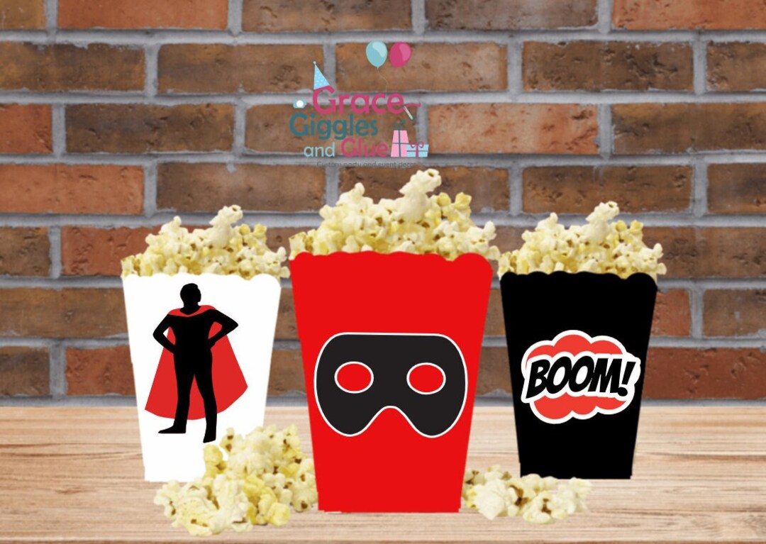 Superhero Themed Favor Boxes, Superhero Snack Boxes - Etsy