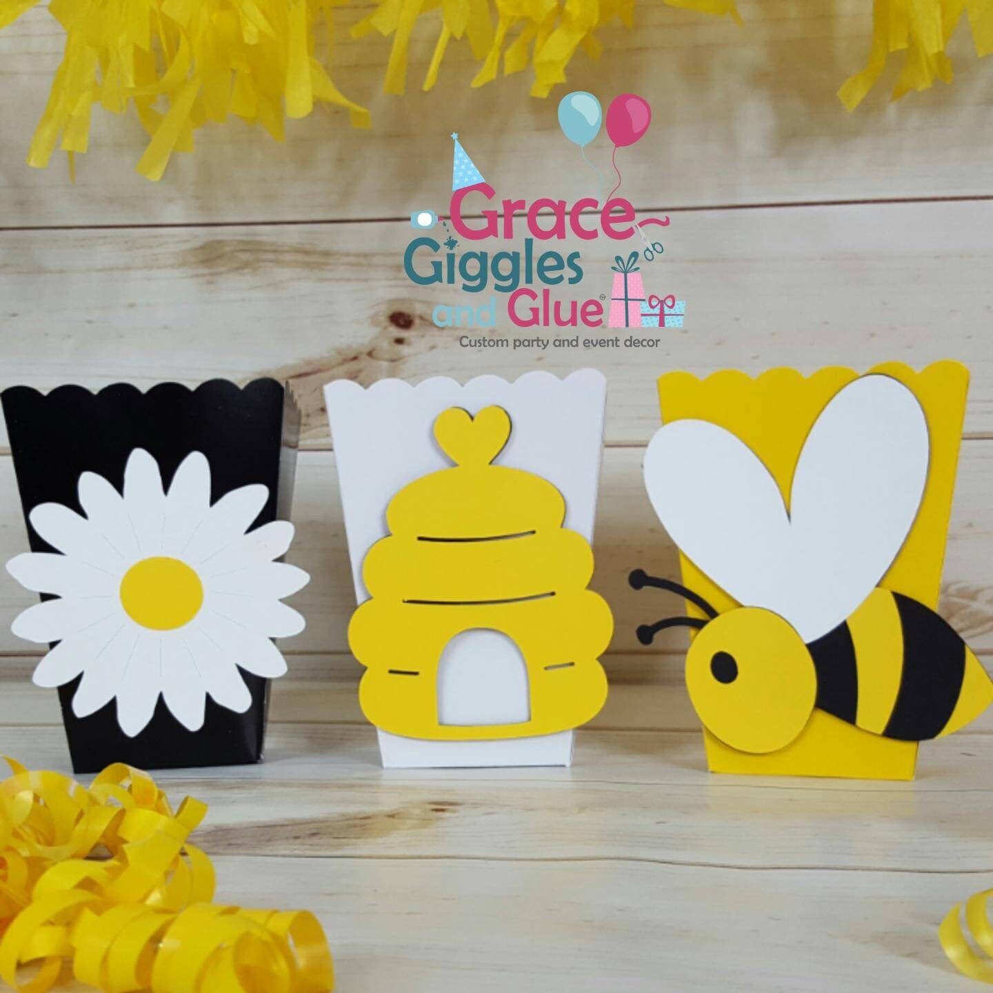 Bee Themed Snack/favor Boxes - Etsy