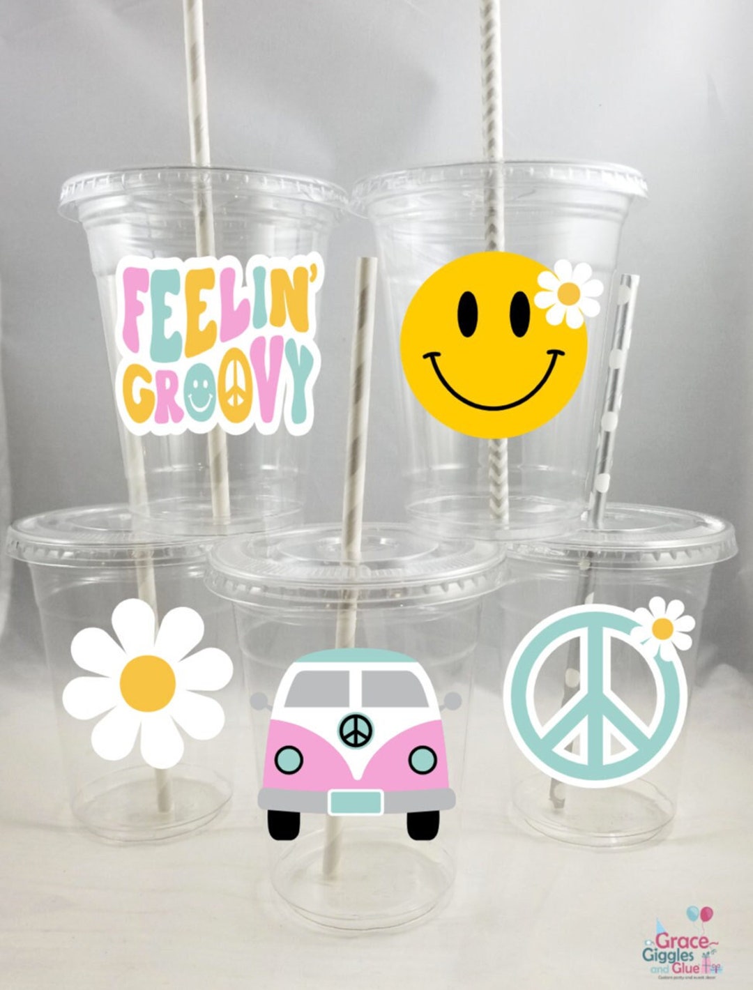 Groovy Party Themed Party Cups 70s Party Cups Hippy Party - Etsy