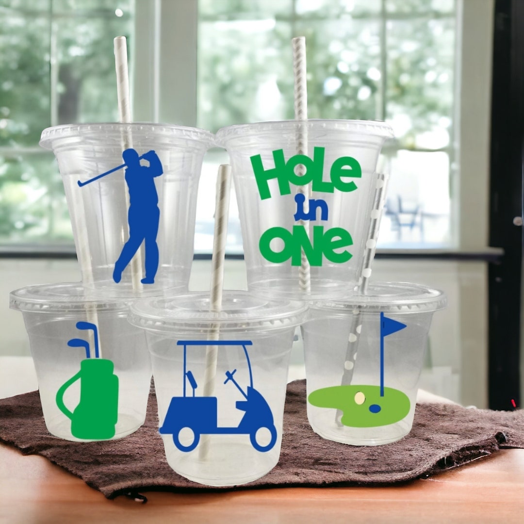 Golf Party Themed Party Cups With Lids and Straws, Golf Theme Party ...