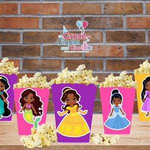 Multicultural Princess Themed Cupcake Toppers, African American ...