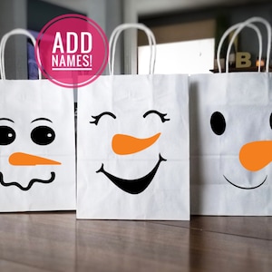 Snowman Party Bags, Christmas Party Favors - Etsy