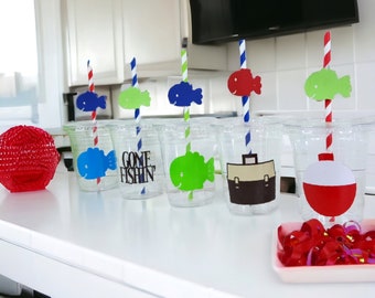 Bass Fishing Party Cups/bass Fishing Themed Cups/lake Party Cups/ Fish ...