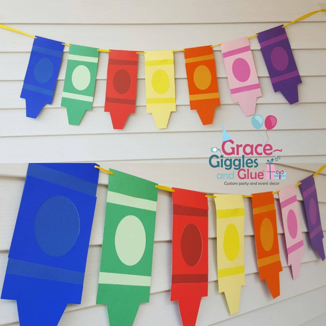 Crayon Banner | Etsy