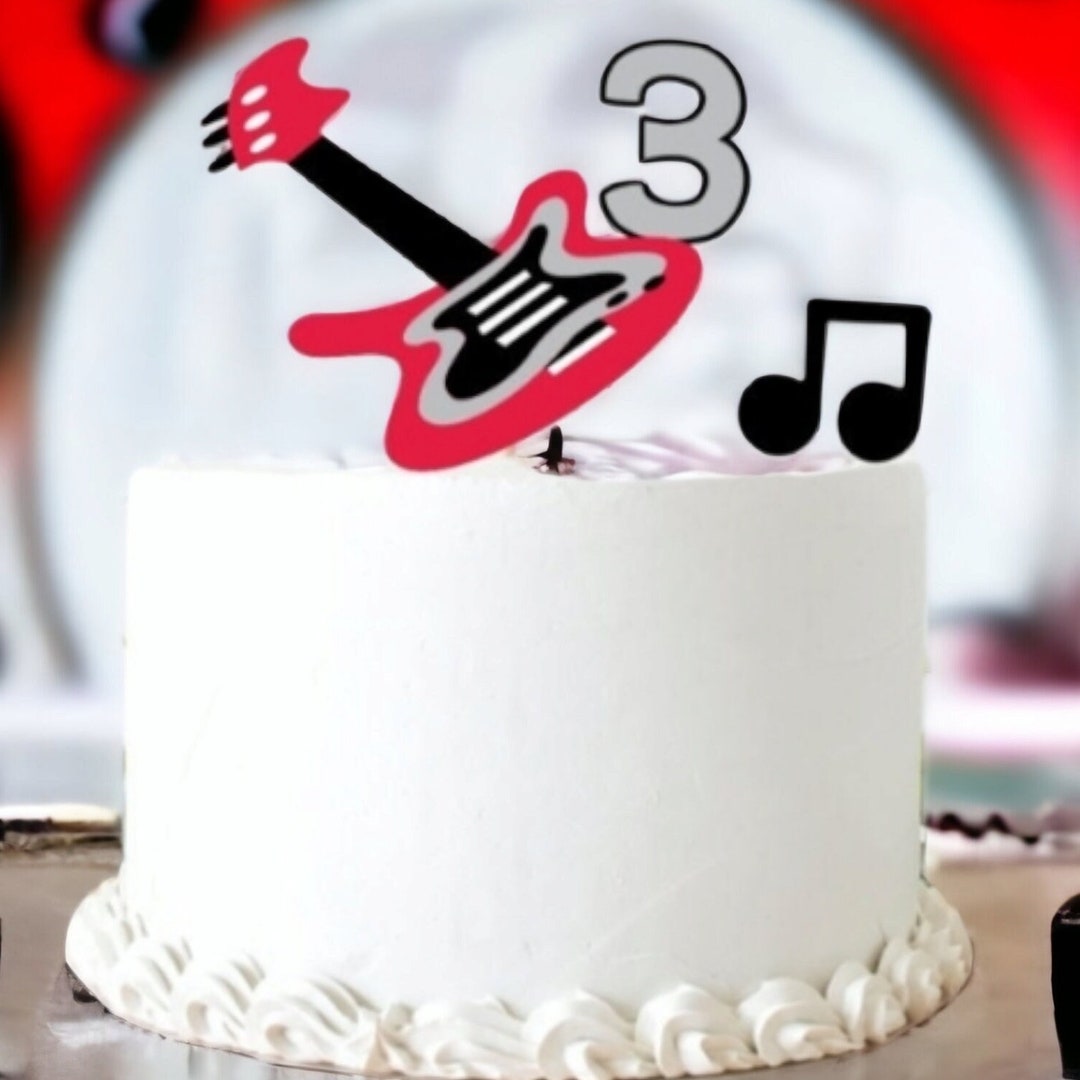 2pc Rockstar/rock N Roll Cake Topper - Etsy