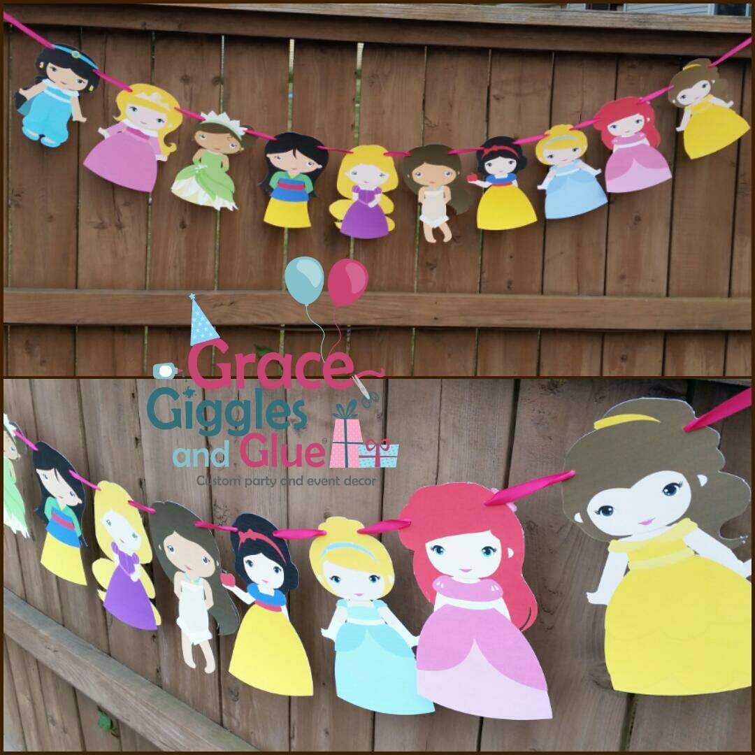 Princess Banner Princess Birthday Garland Room Banner - Etsy