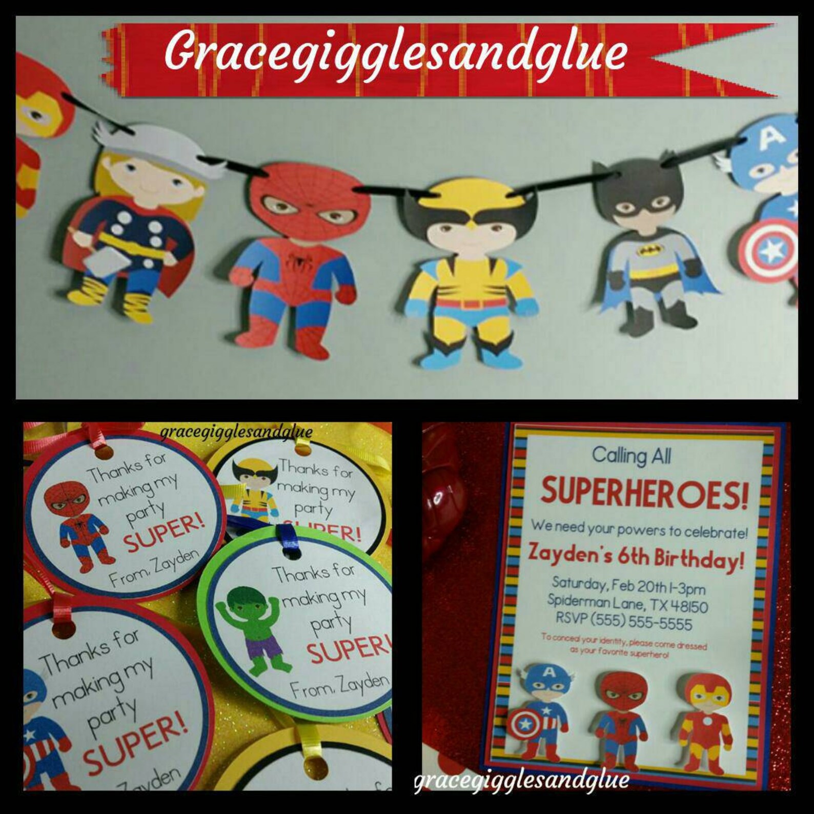 Superhero Banner Superhero Garland Birthday Banner | Etsy