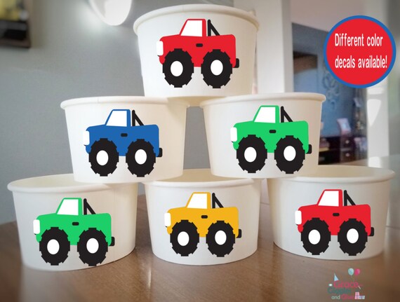 Monster Truck Party Snack Cups | Etsy