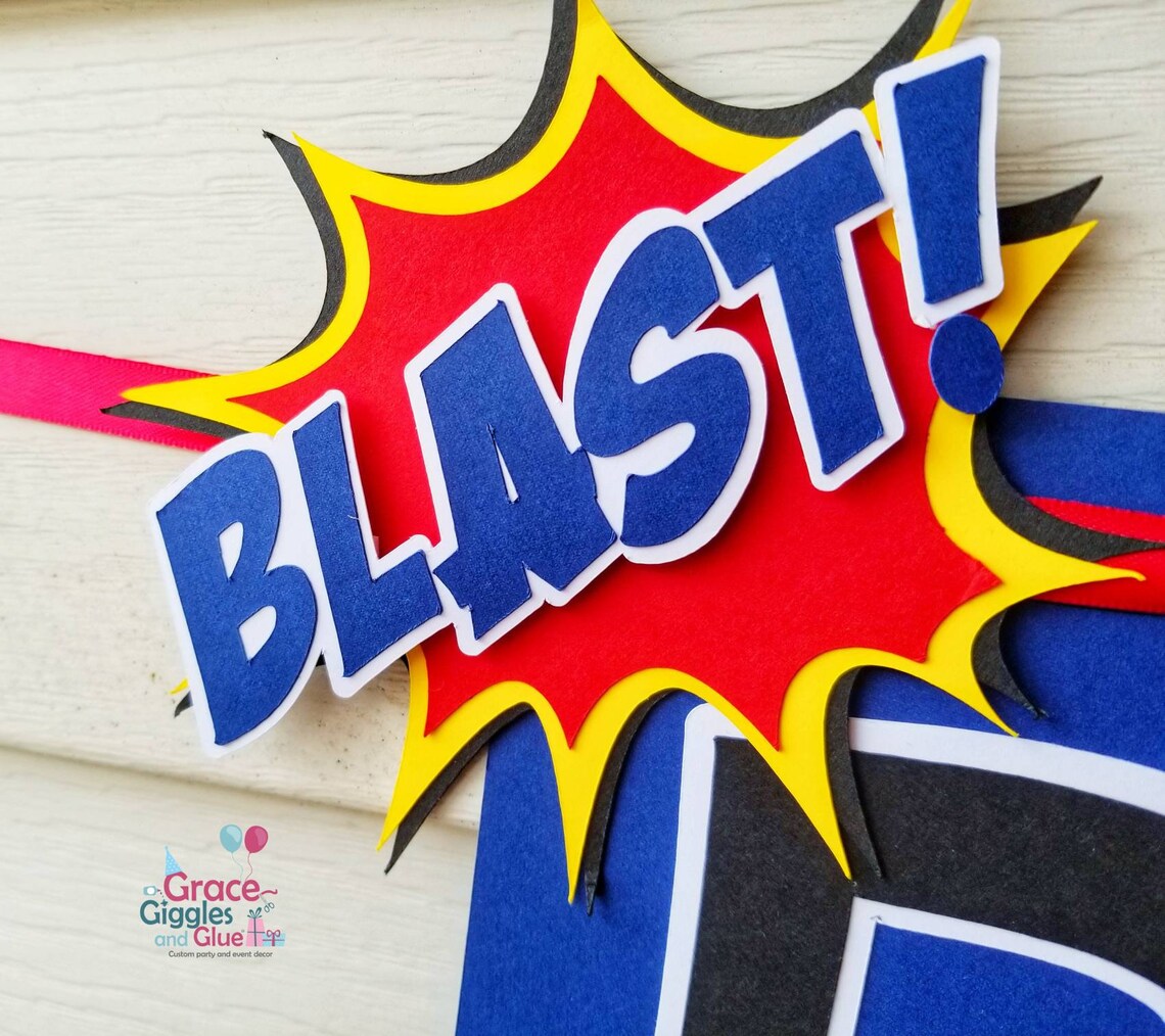 Superhero Themed Name Banner Superhero Babyshower Banner - Etsy