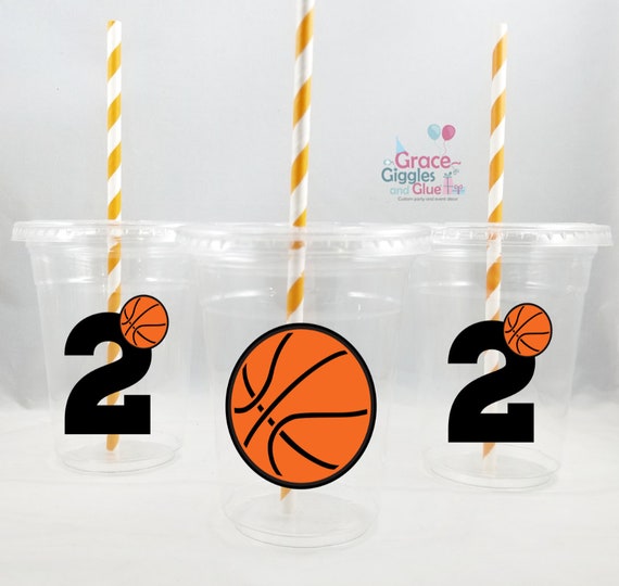 Personalized Basketball Themed Party Cups - Etsy