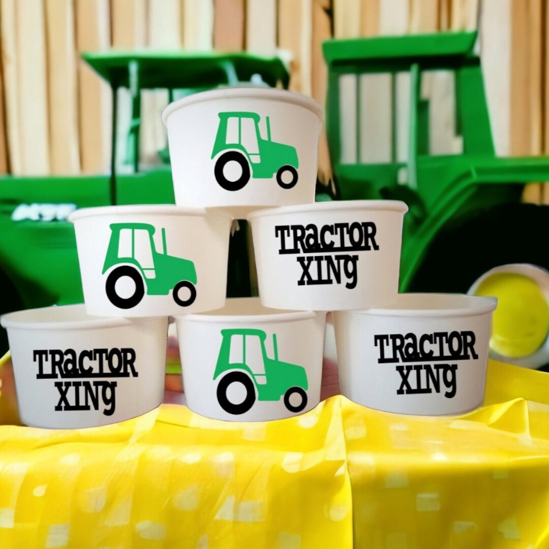 Tractor Party Snack Cups, Tractor Party Favors - Etsy