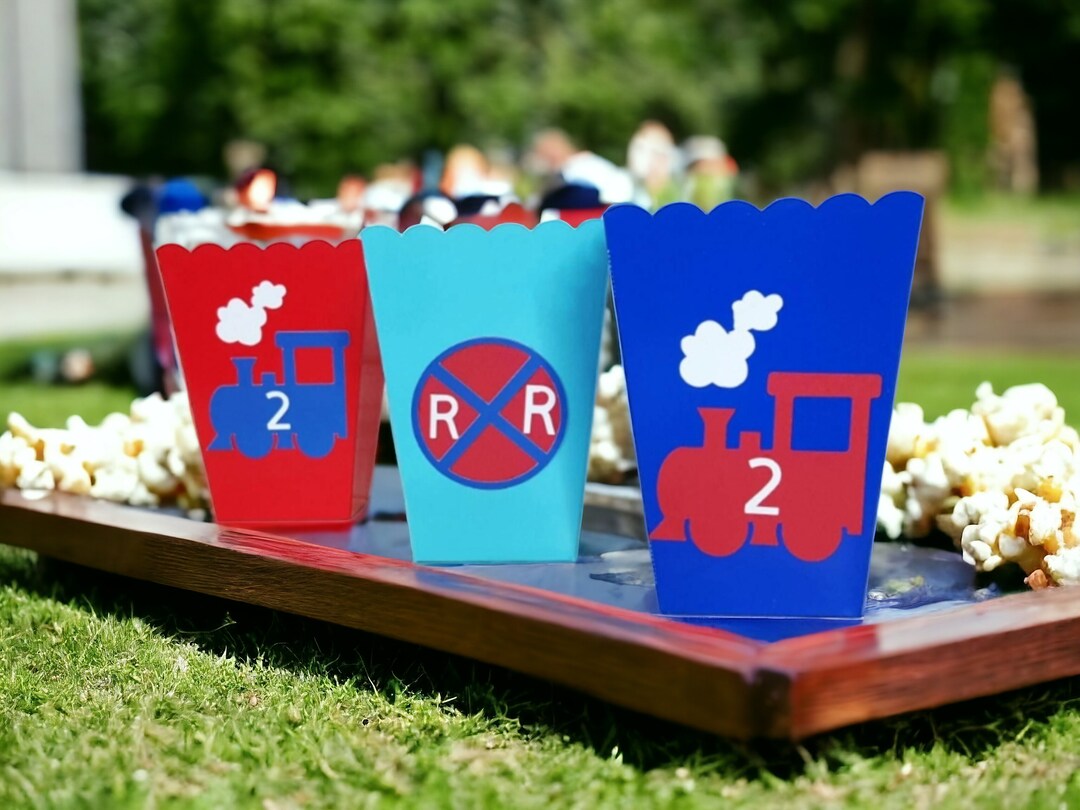 Train Themed Favor/snack Boxes, Chugga Chugga Two Two Favors - Etsy