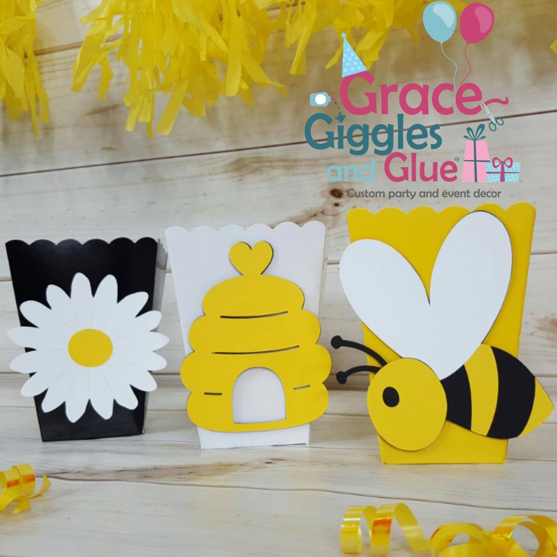 Bee Themed Snack/favor Boxes - Etsy