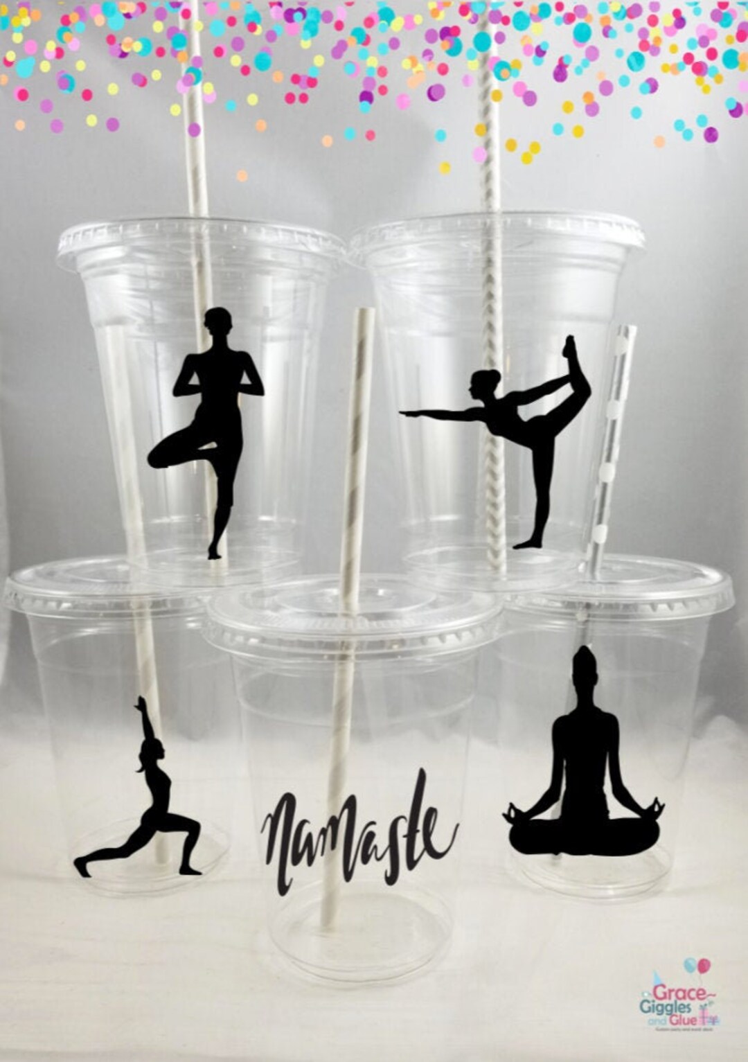 Yoga Themed Party Cups - Etsy