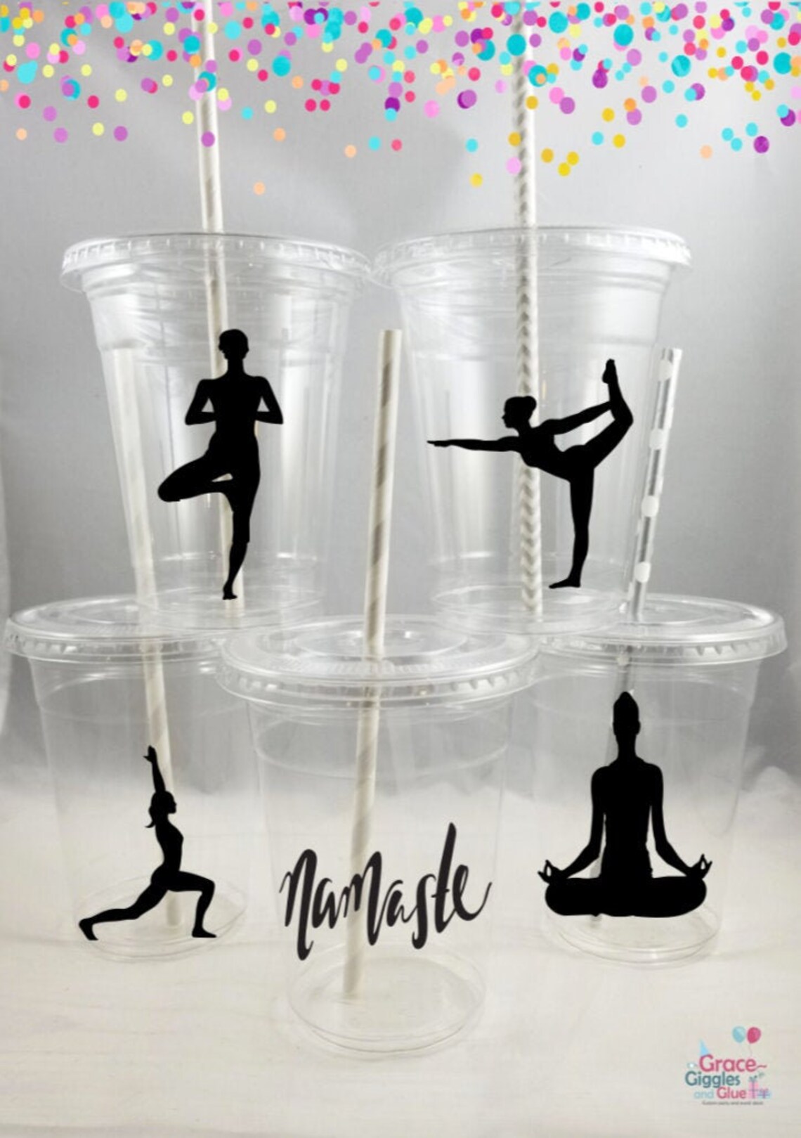 Yoga Themed Party Cups - Etsy