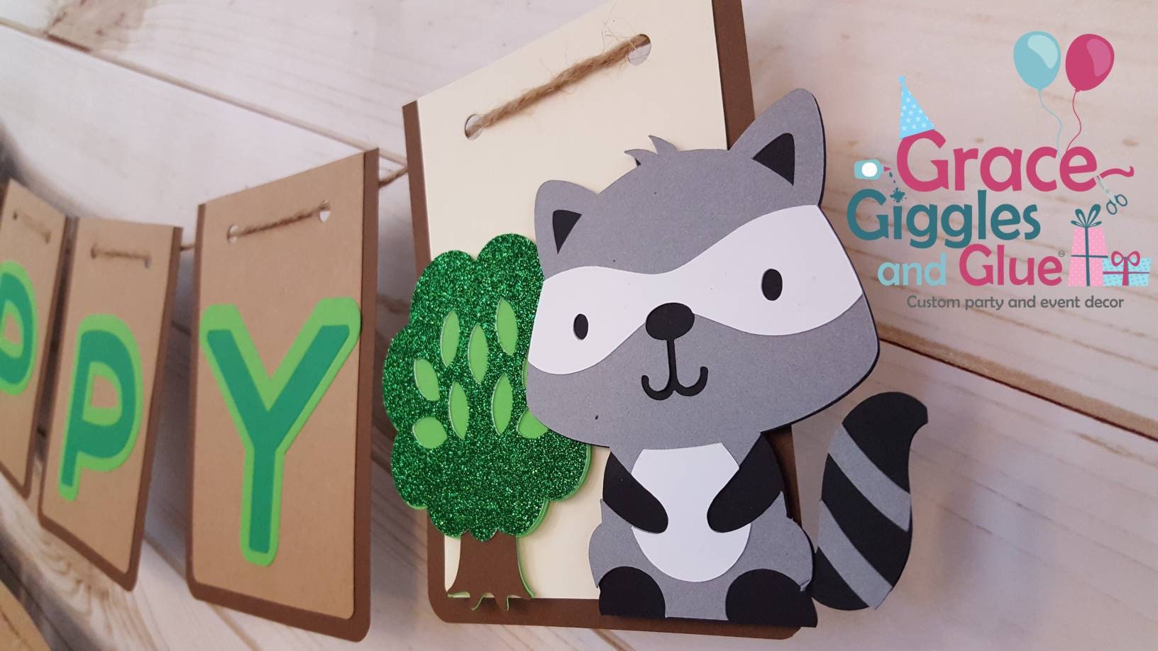 Woodland Themed Happy Birthday Banner Woodland Name Banner | Etsy