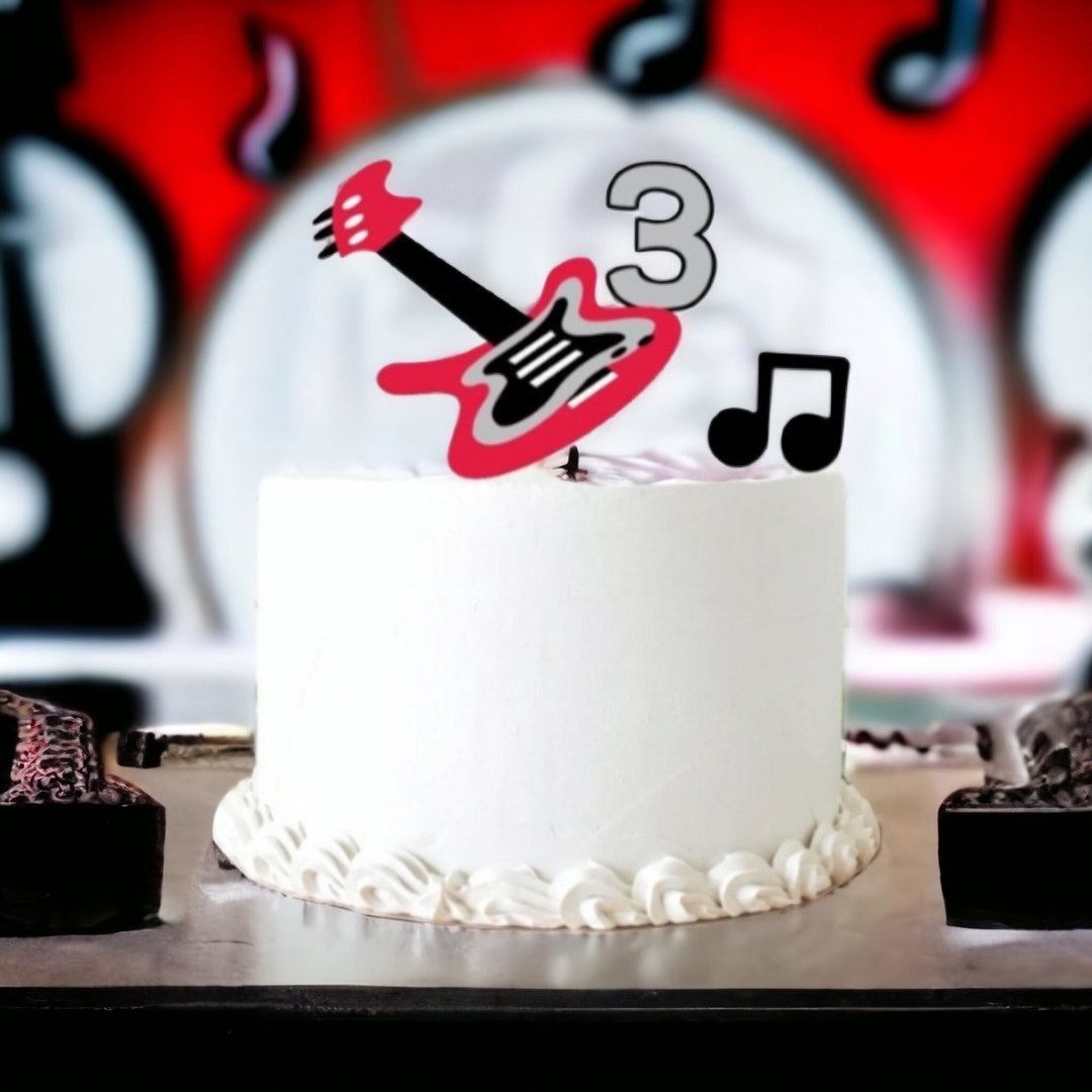 2pc Rockstar/rock N Roll Cake Topper - Etsy