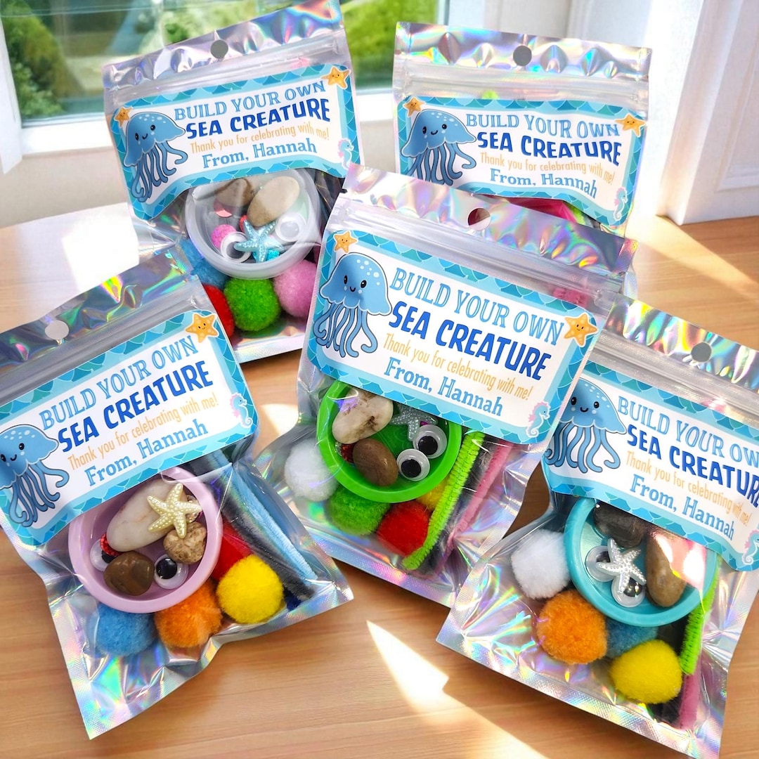 Build Your Own Sea Creature Favors, Under the Sea Party Favors, Mermaid ...