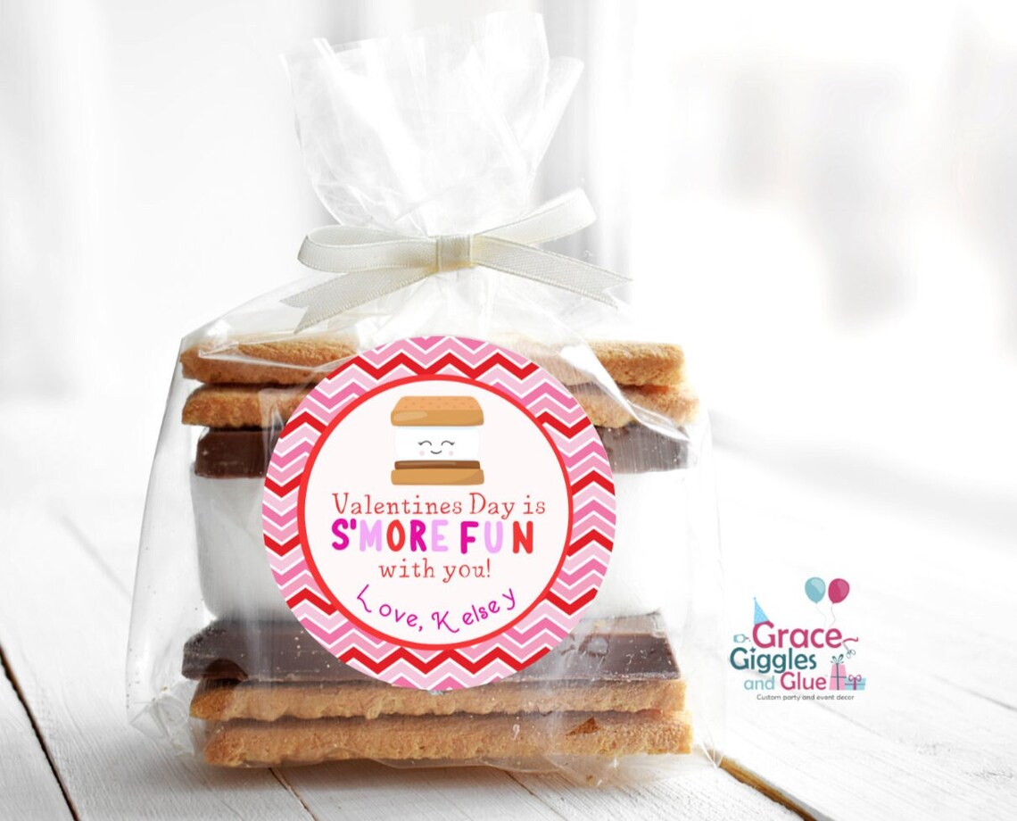 12 Smore Themed Valentine's Favor Tags, Smore Valentines Day Favor ...