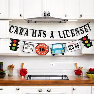 New Driver's License Party Banner, New Driver Party Garland - Etsy