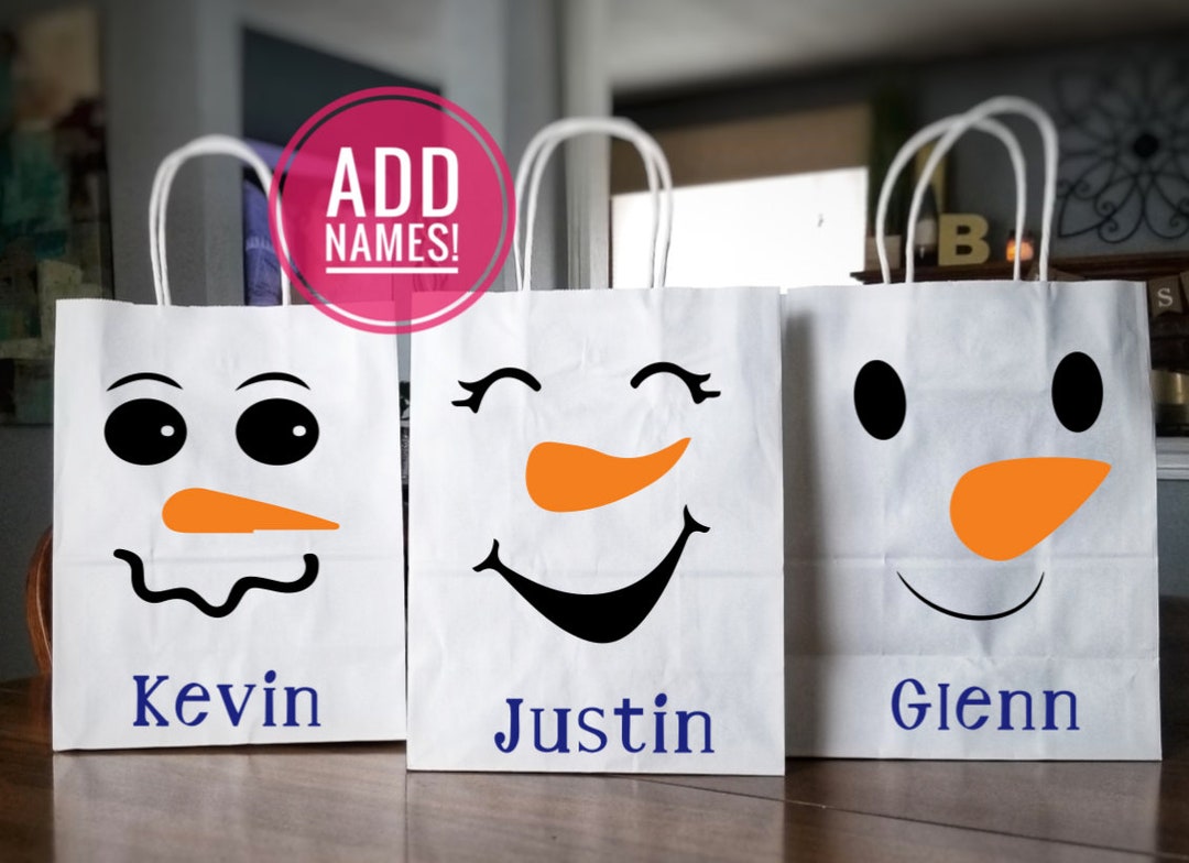Snowman Party Bags, Christmas Party Favors - Etsy