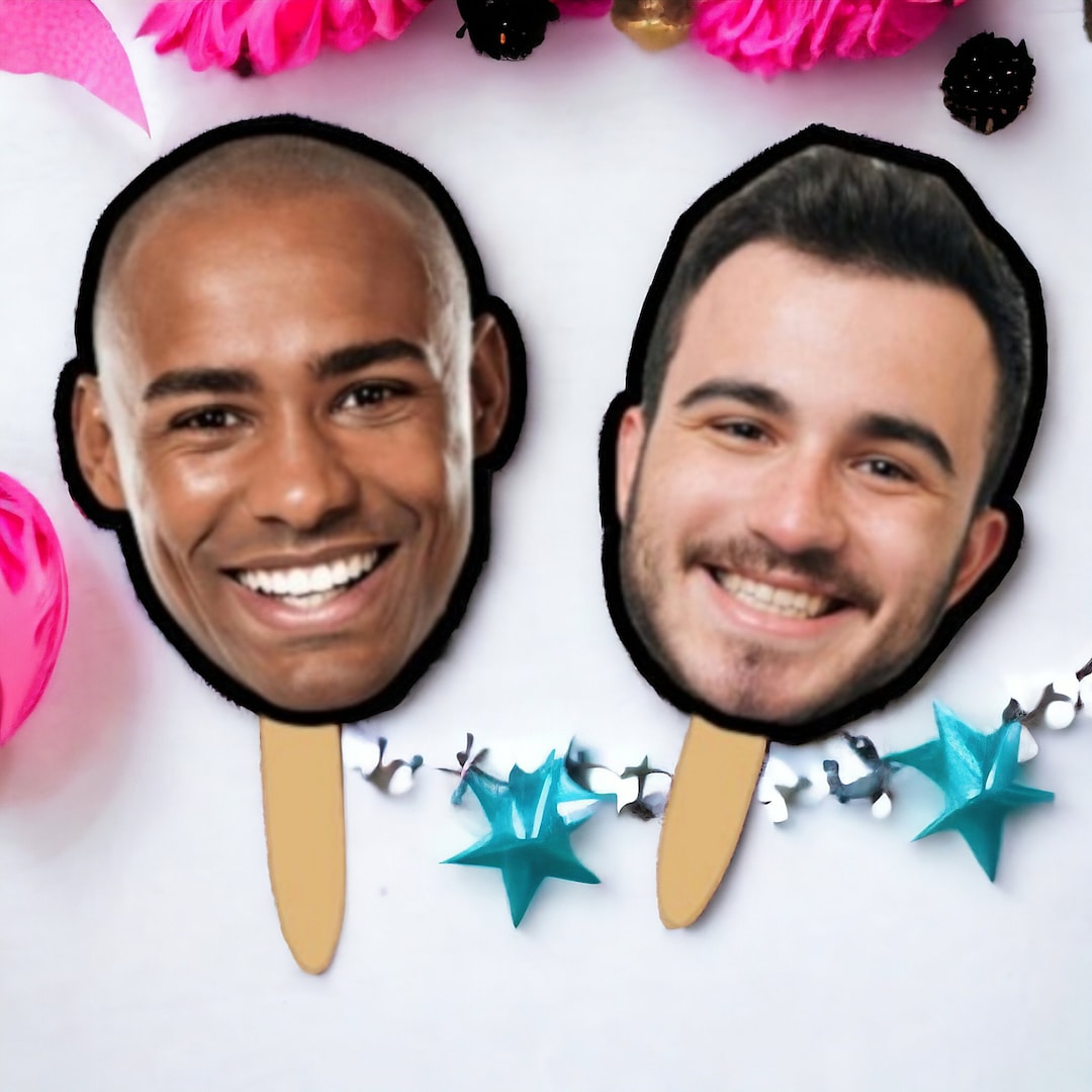 Face on a Stick, Custom Face Cutout, Party Prop Fat Head, Fan Face ...