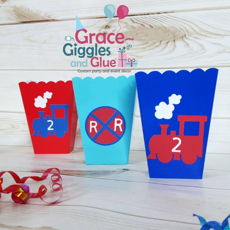 Train Themed Favor/snack Boxes, Chugga Chugga Two Two Favors - Etsy