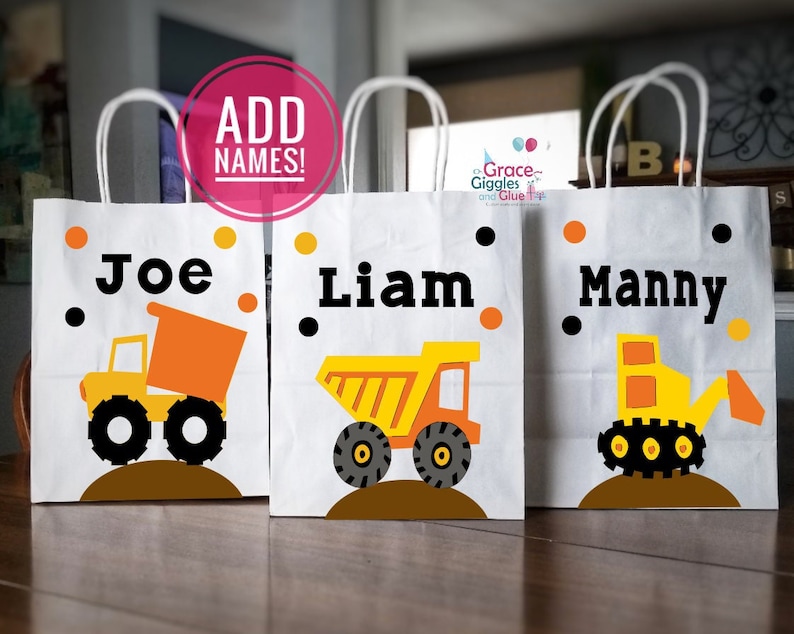 Construction Party Bags, Demolition Party Favors - Etsy